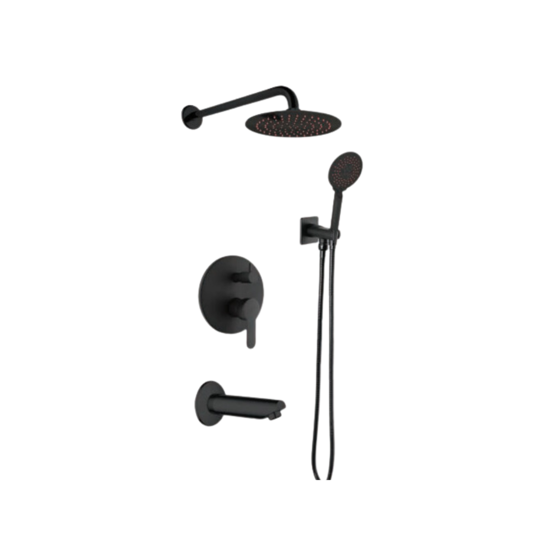 TESLA 3 WAYS SQUARE CHROME CONCEALED SHOWER SET – Shreif General Trading